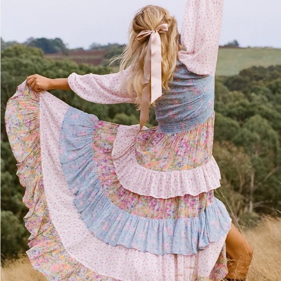 Spell | Dresses | Nwt Spell Dolly Rara Gown In Patchwork S | Poshmark